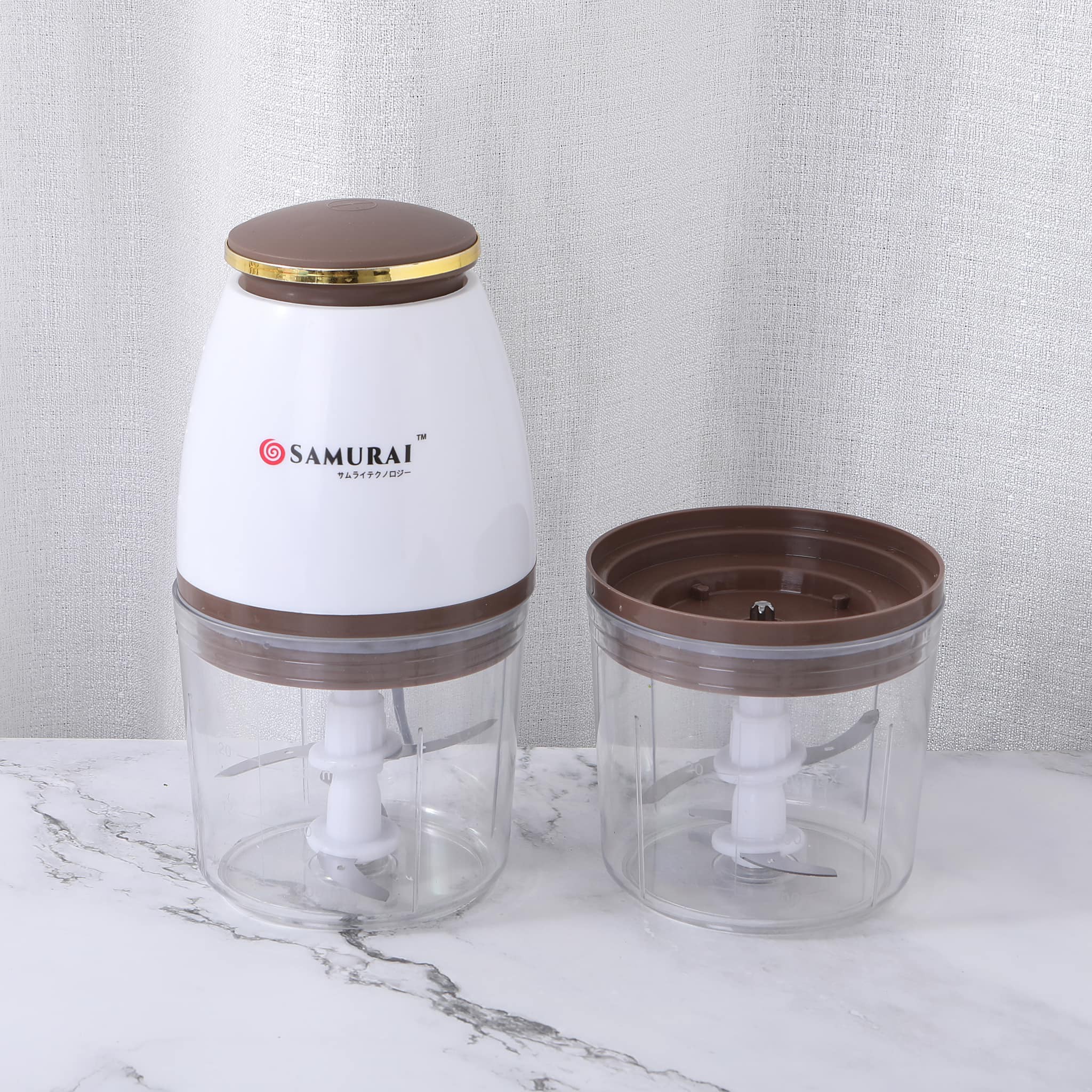 Samurai Electric Multi Chopper – 4-Blade S-Shaped, One-Touch, Compact ...