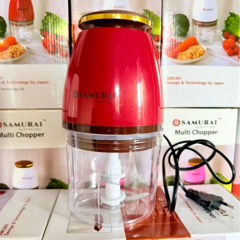 Samurai Electric Multi Chopper – 4-Blade S-Shaped, One-Touch, Compact ...